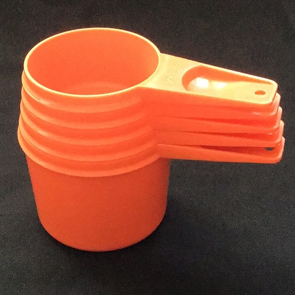 Tupperware | Kitchen | Vintage Orange Tupperware Measuring Cups | Poshmark